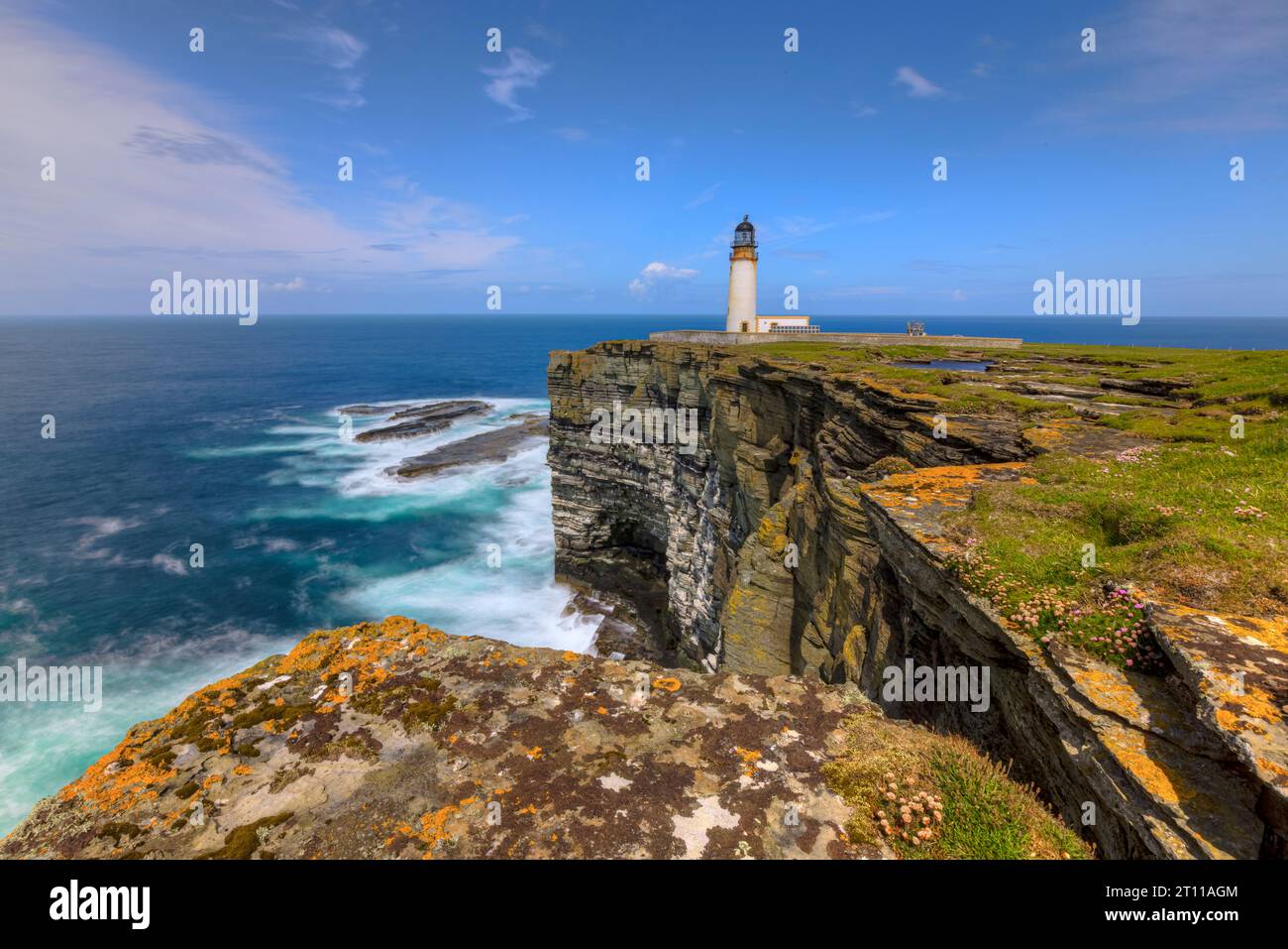 Noup Head Lighthouse is a working lighthouse on Westray in Orkney ...