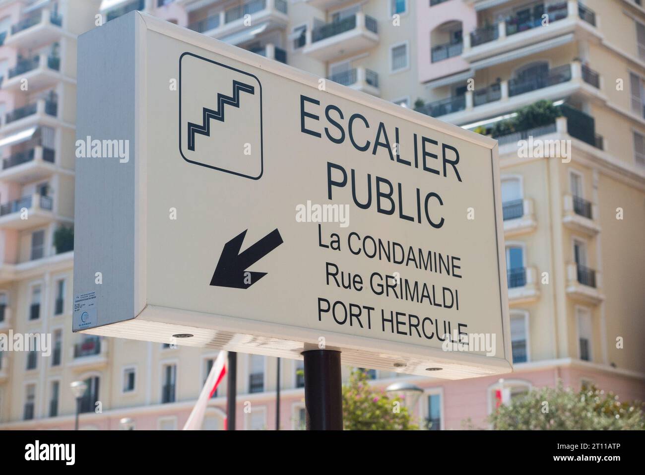 Monaco road sign hi-res stock photography and images - Alamy