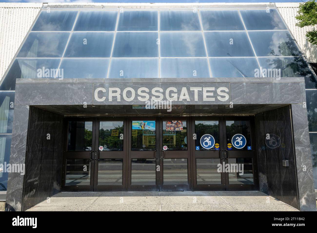 An entrance to Crossgates Mall on Friday, July 28, 2023, in Guilderland ...