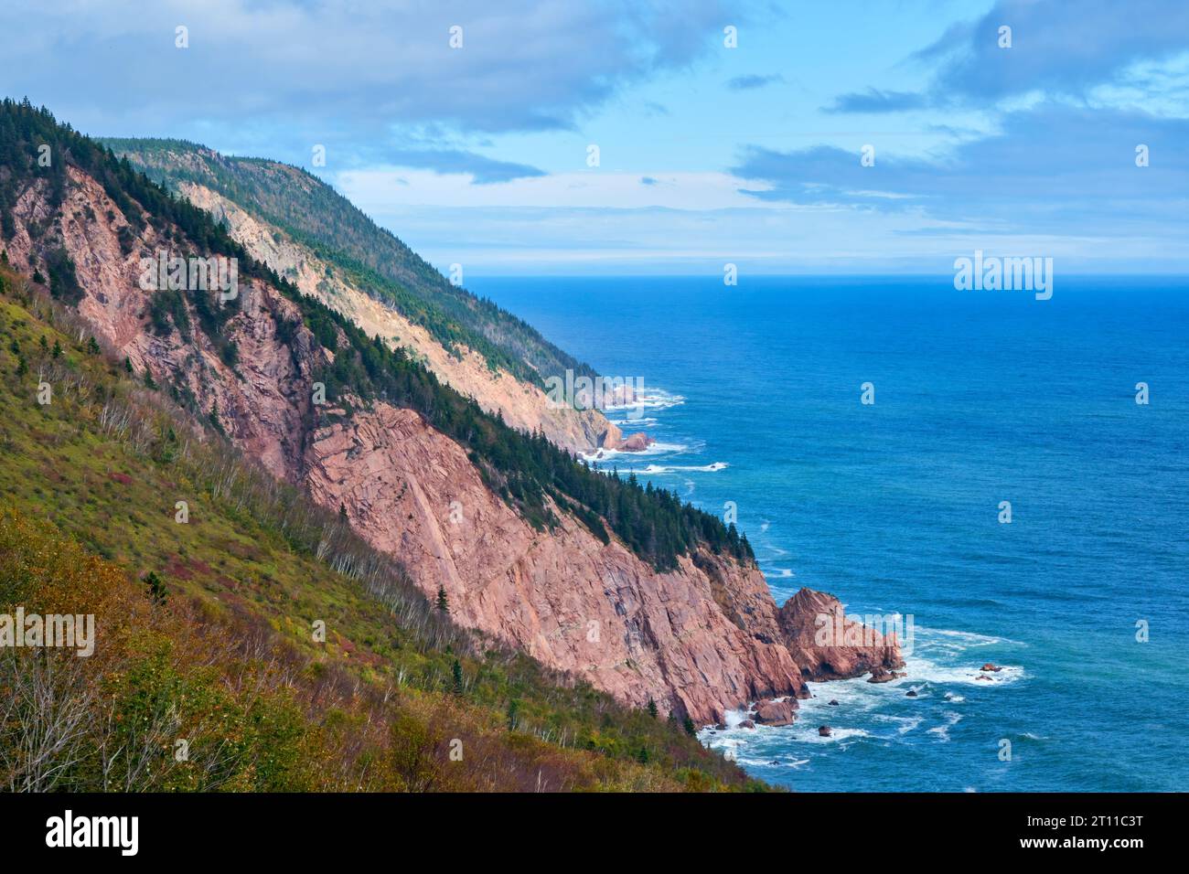 The Cabot Trail in Nova Scotia affords visitors dramatic views of the ...