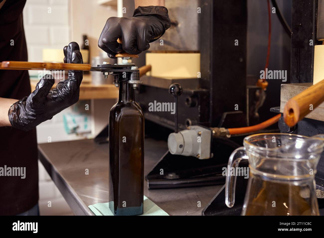 Local small seed oil production. Fresh extra virgin linseed oil ...