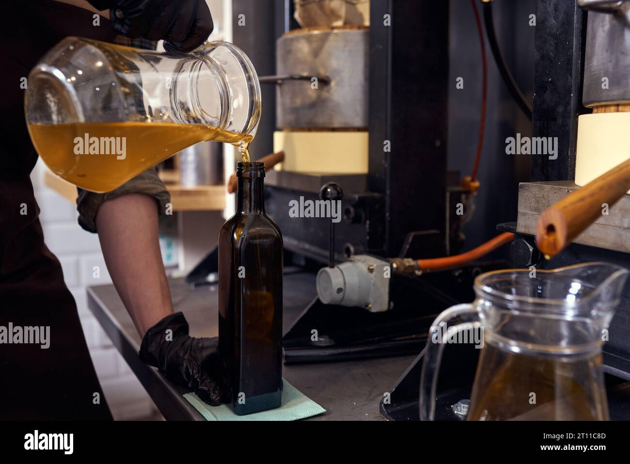 Local small seed oil production. Fresh extra virgin linseed oil ...