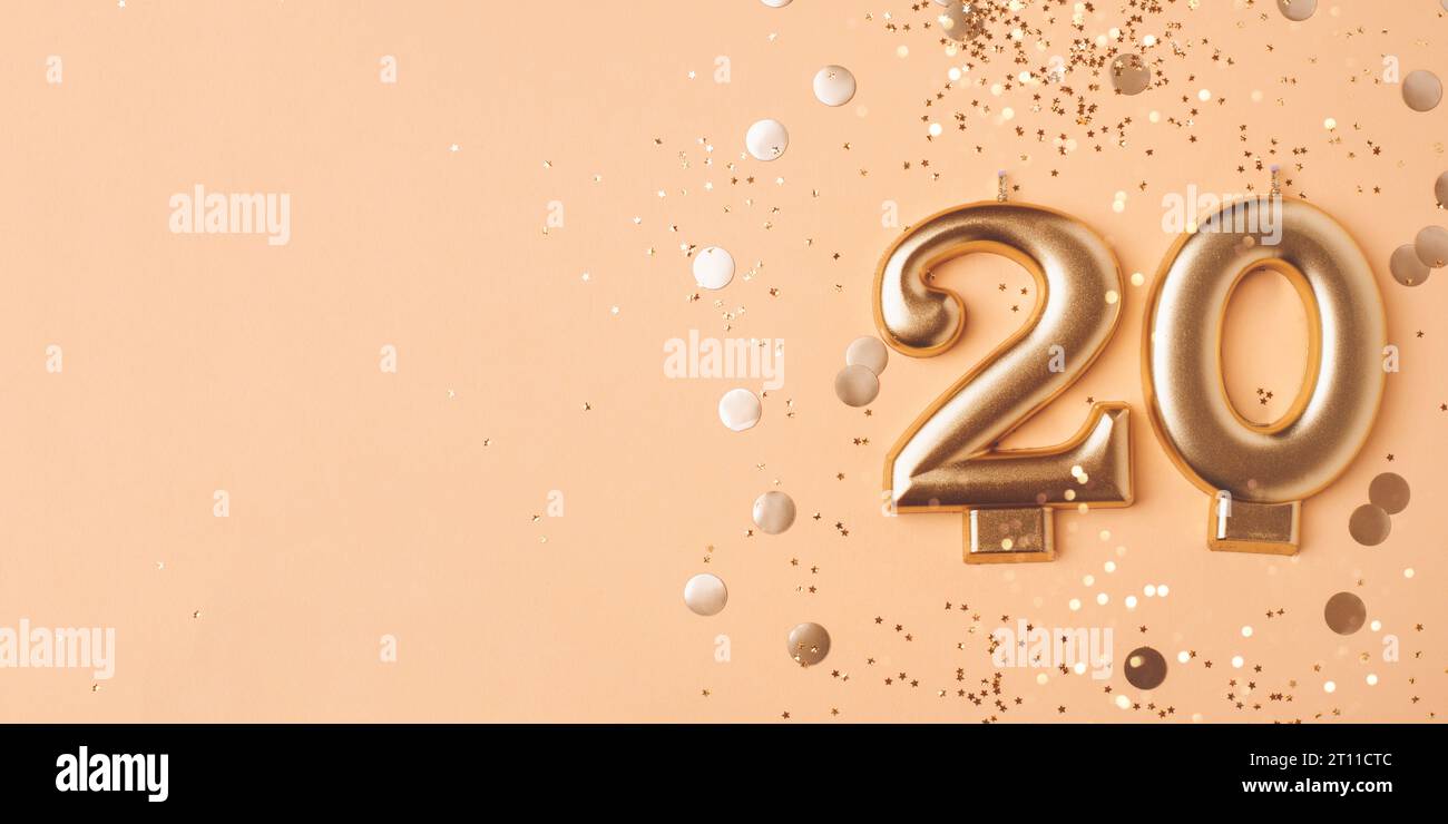 20th birthday background banner hi-res stock photography and images - Alamy