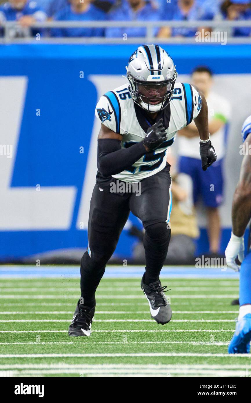 Carolina Panthers wide receiver Jonathan Mingo (15) runs a route on ...