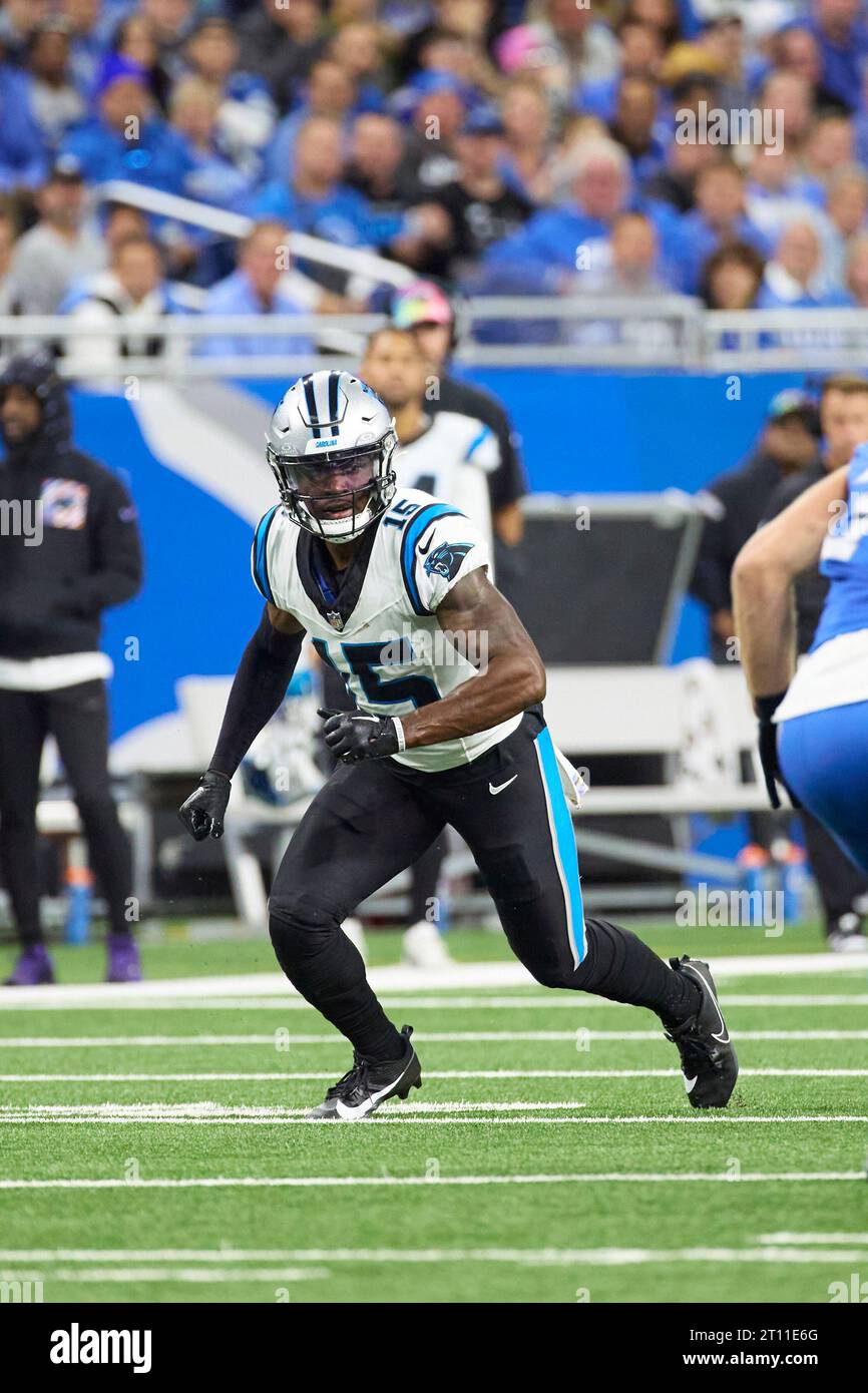 Carolina Panthers wide receiver Jonathan Mingo (15) runs a route ...