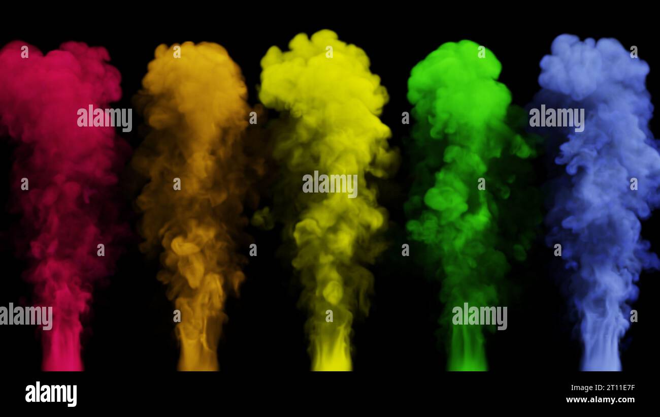 Green puffs smoke on black hi-res stock photography and images - Alamy