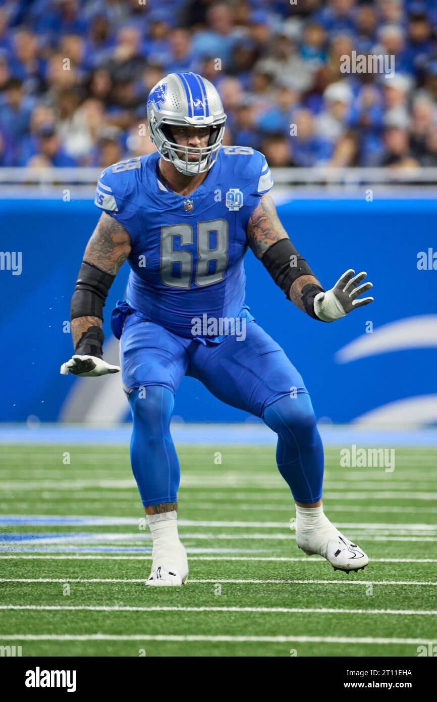 Detroit Lions offensive tackle Taylor Decker (68) blocks on offense ...