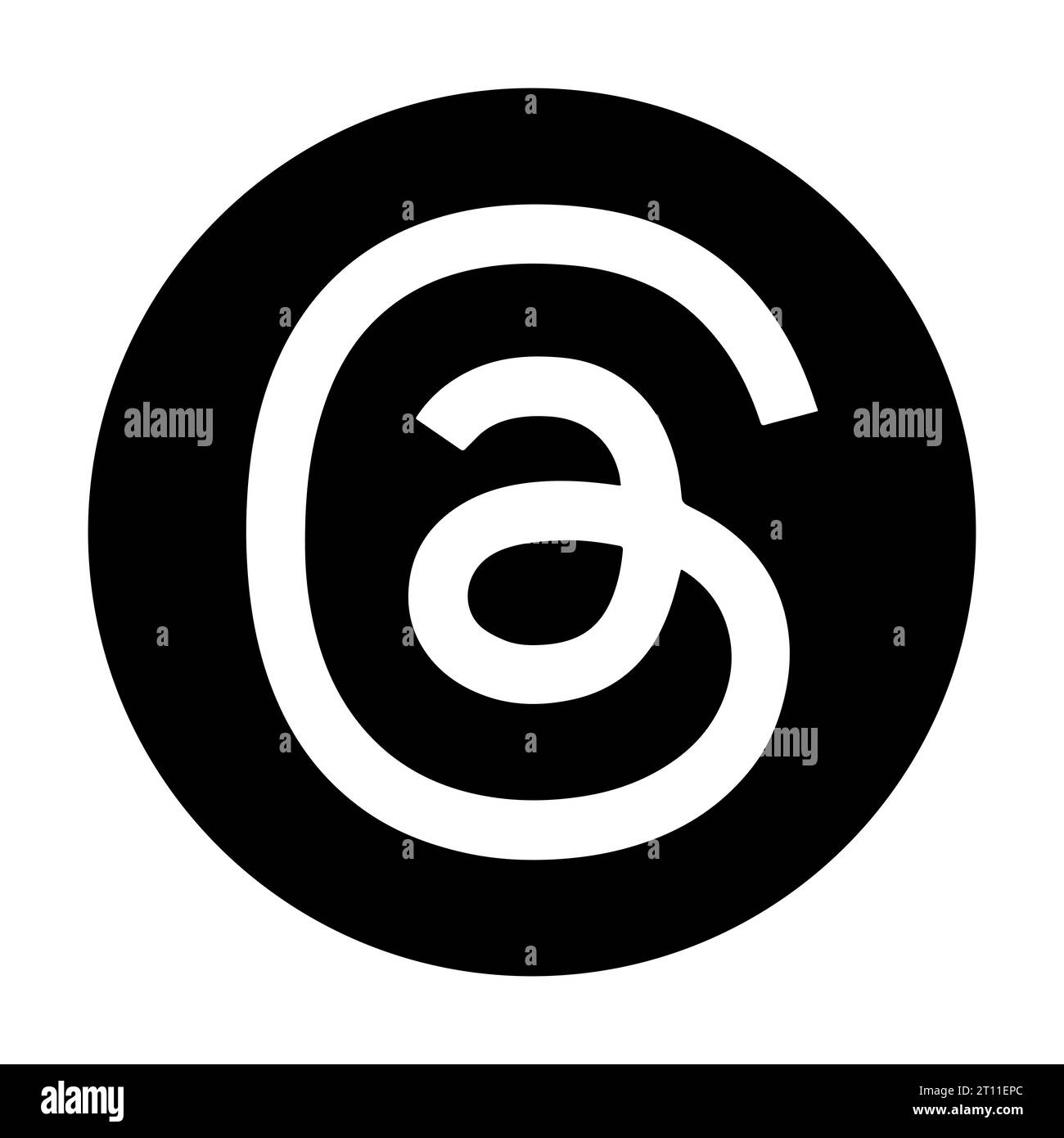 Threads circle logo. New Instagram app icon. Editorial illustration ...