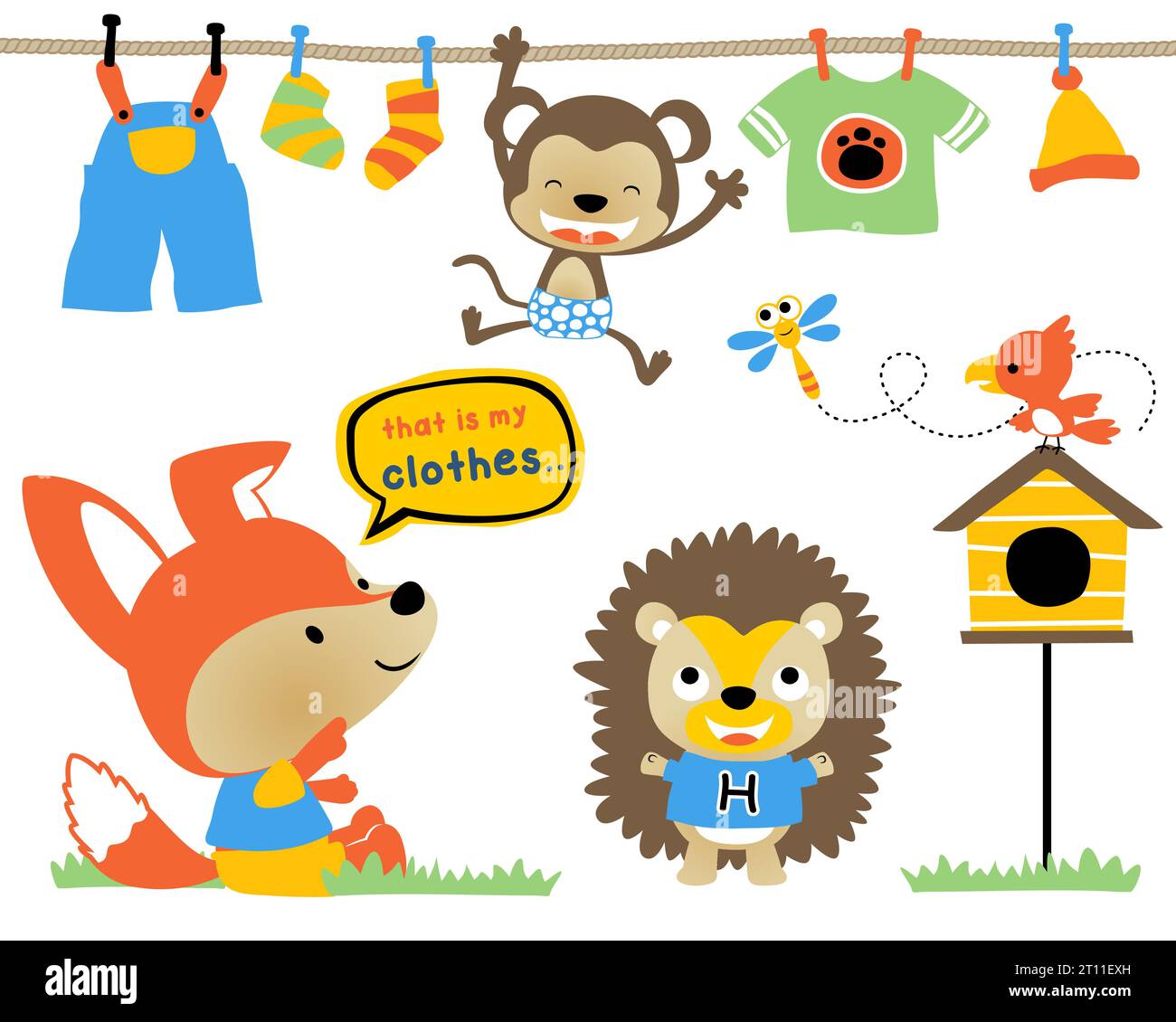 Children hang animals Stock Vector Images - Alamy