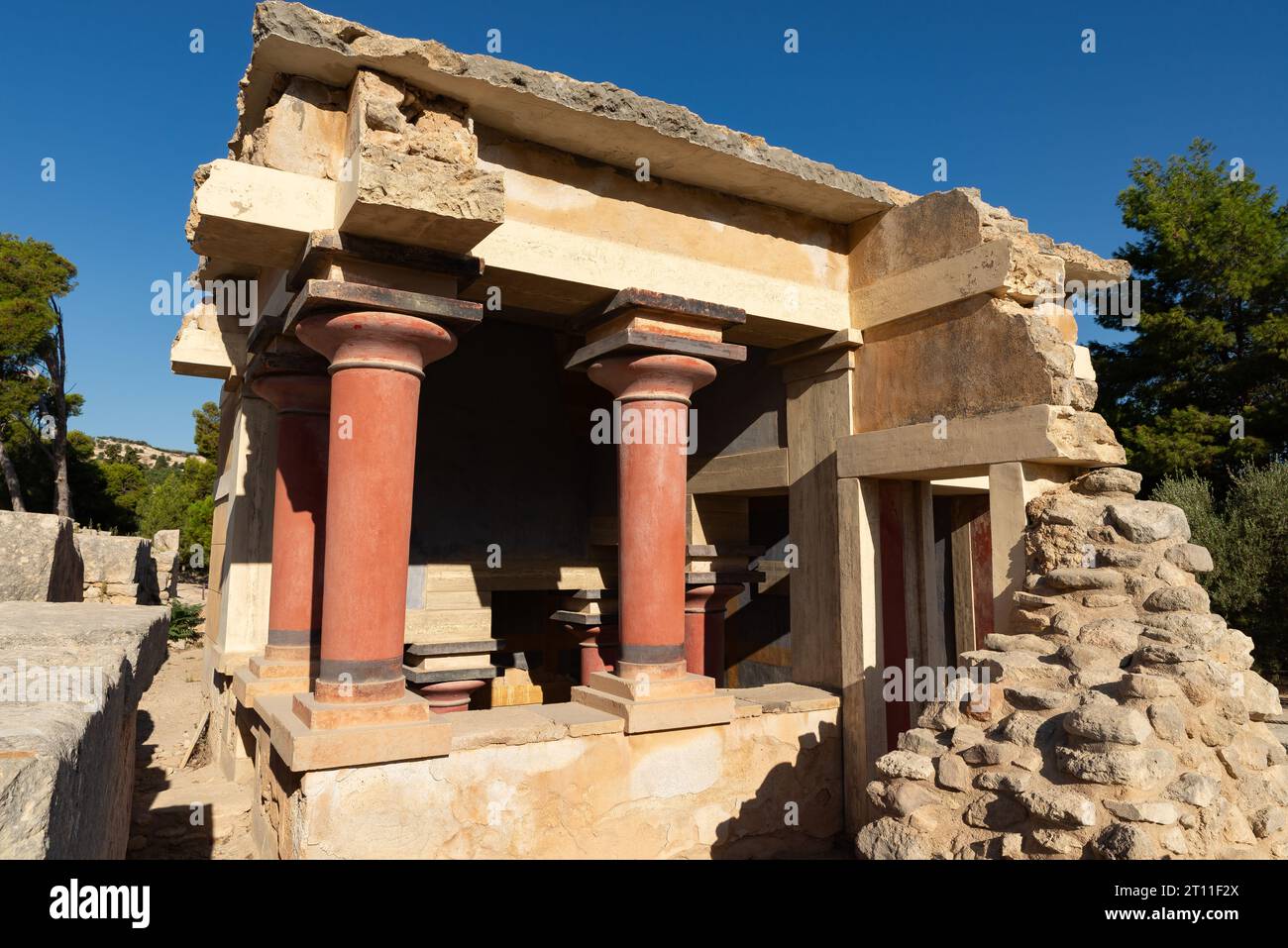 Knossos, Crete - Greece - September 21st, 2023: The North Lustral Basin ...