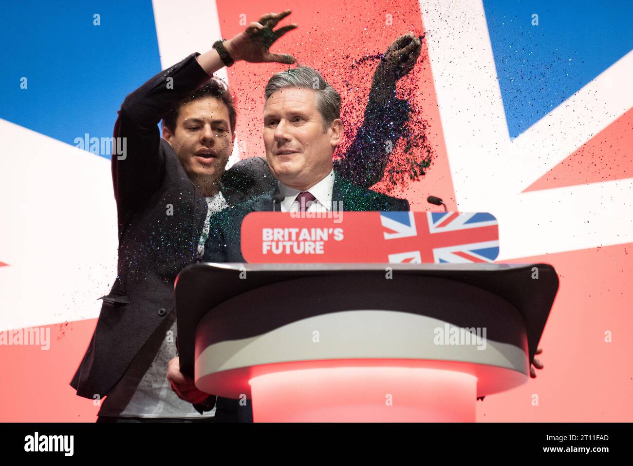 Keir starmer with glitter hi-res stock photography and images - Alamy
