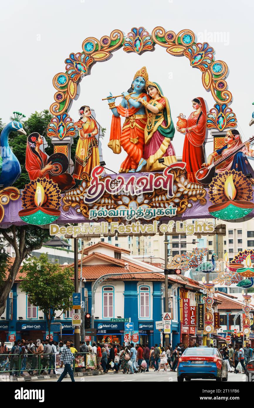 The Little India Soul Slaughter Festival, Diwali in Singapore Stock ...