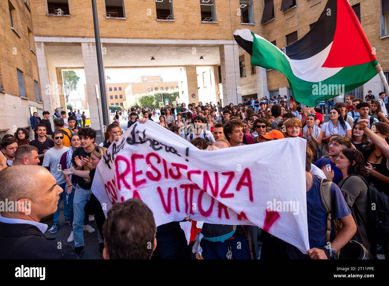 Rome, Rome, Italy. 10th Oct, 2023. ''La Sapienza'' University students ...