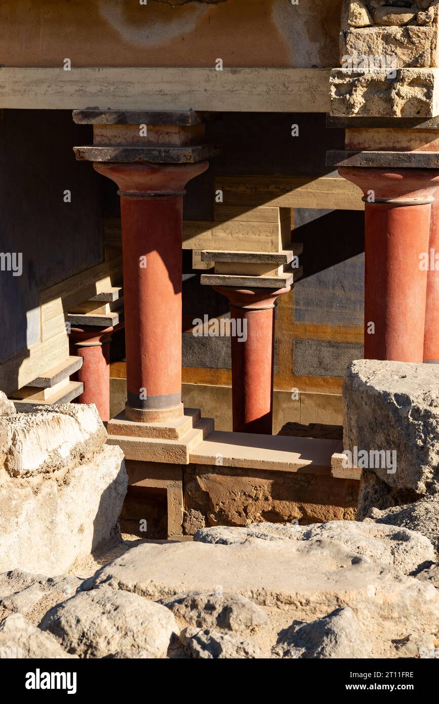 Knossos, Crete - Greece - September 21st, 2023: The North Lustral Basin ...