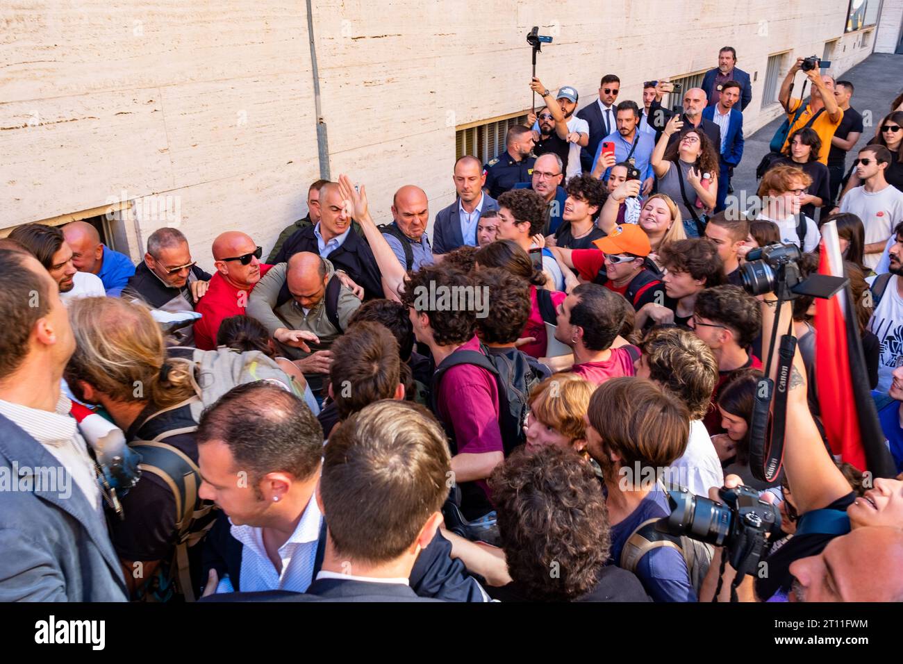 Rome, Rome, Italy. 10th Oct, 2023. ''La Sapienza'' University students ...