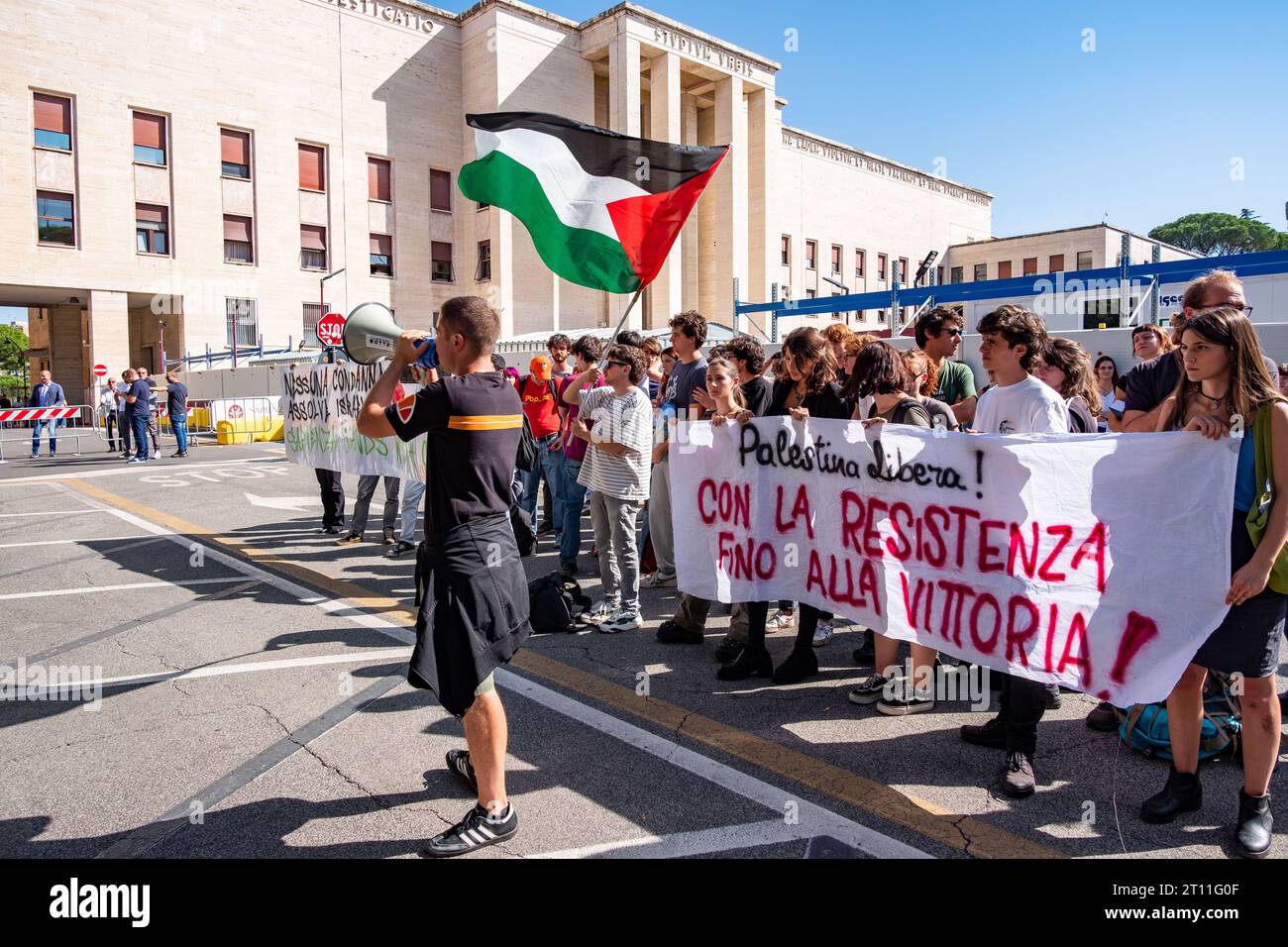 Rome, Rome, Italy. 10th Oct, 2023. ''La Sapienza'' University students ...