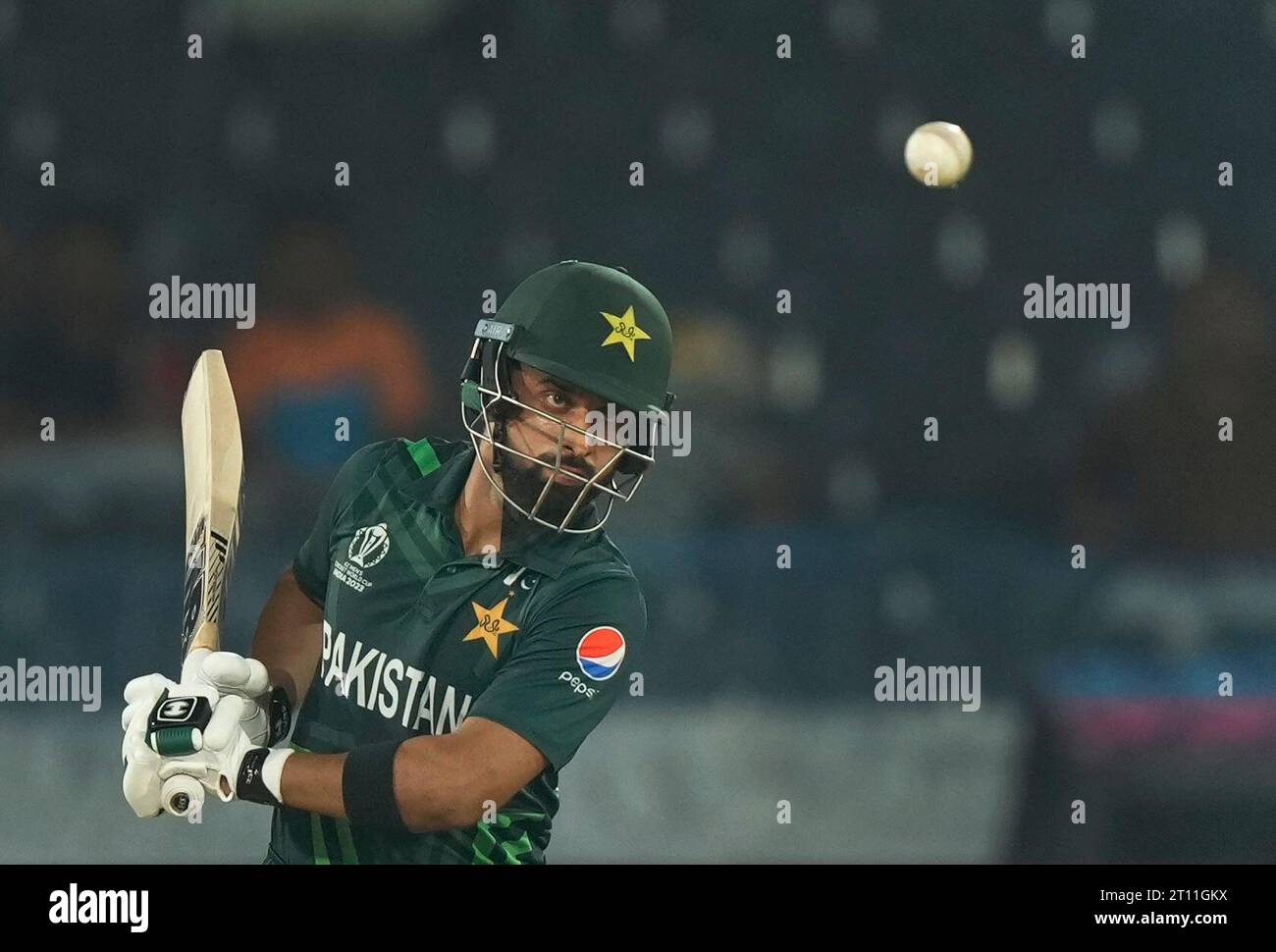 Pakistan's Abdullah Shafique plays a shot during the ICC Cricket World ...