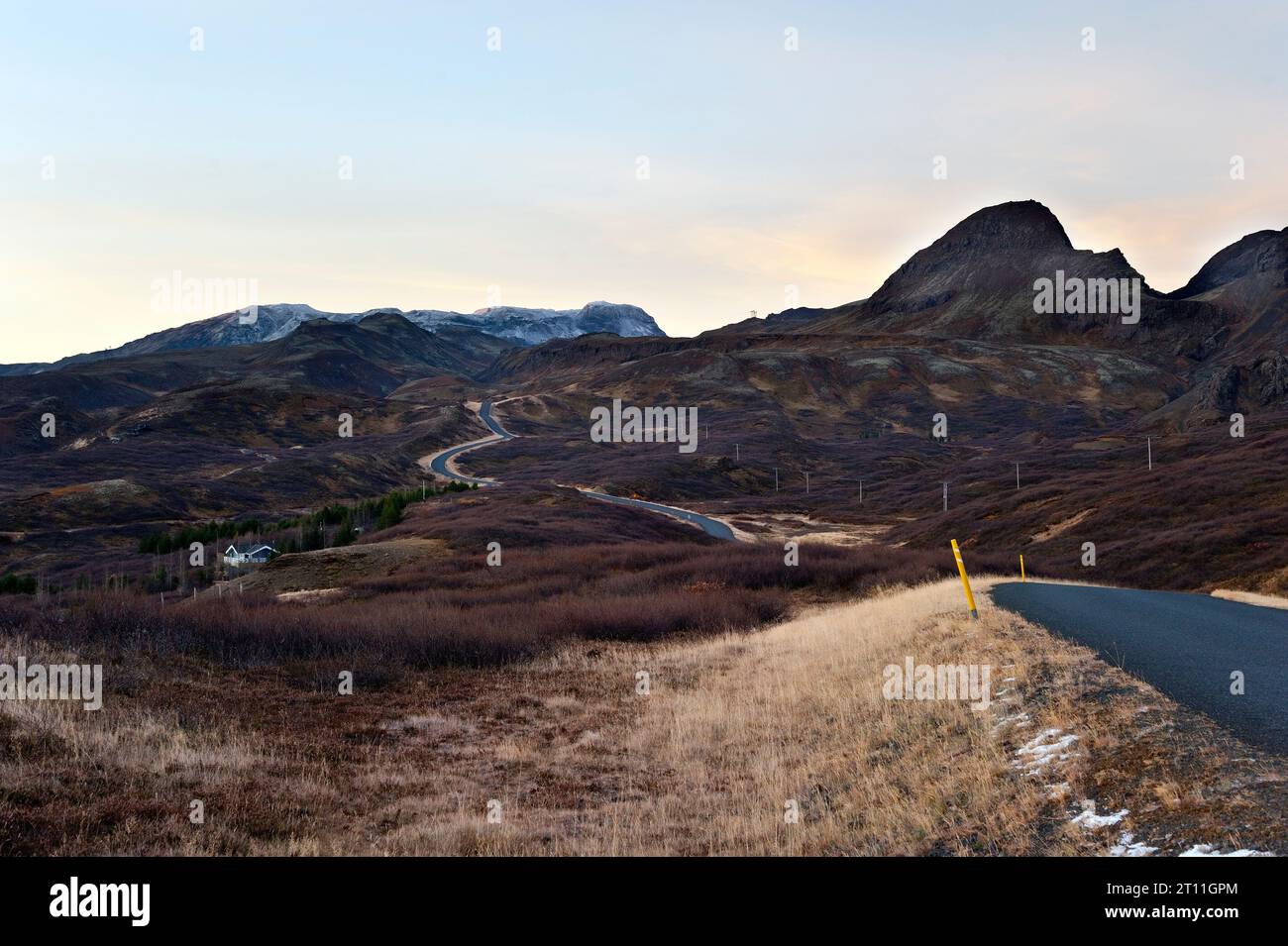 Snow mountain twisting road hi-res stock photography and images - Alamy