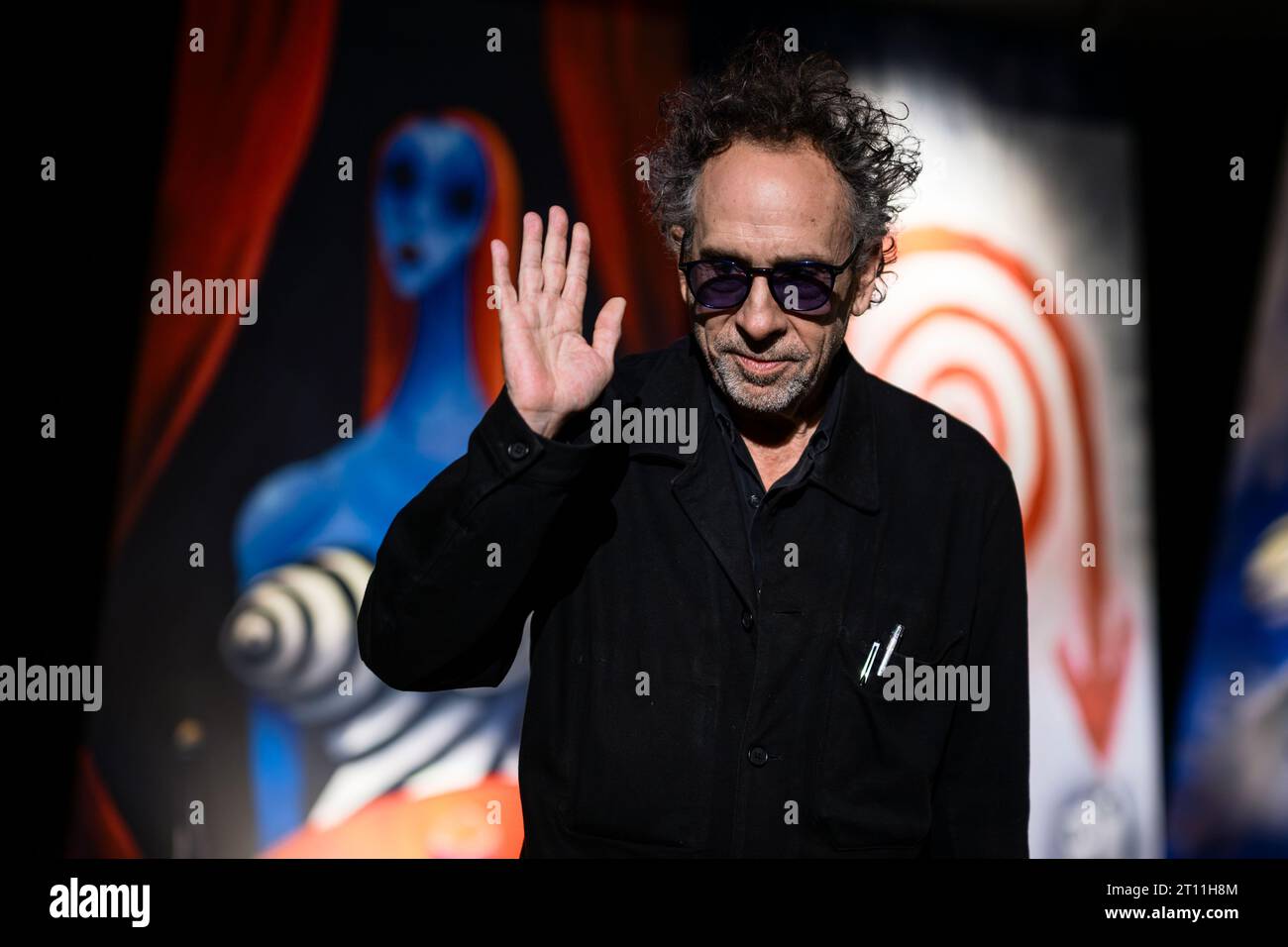 Turin, Italy. 10 October 2023. The American filmmaker Tim Burton ...