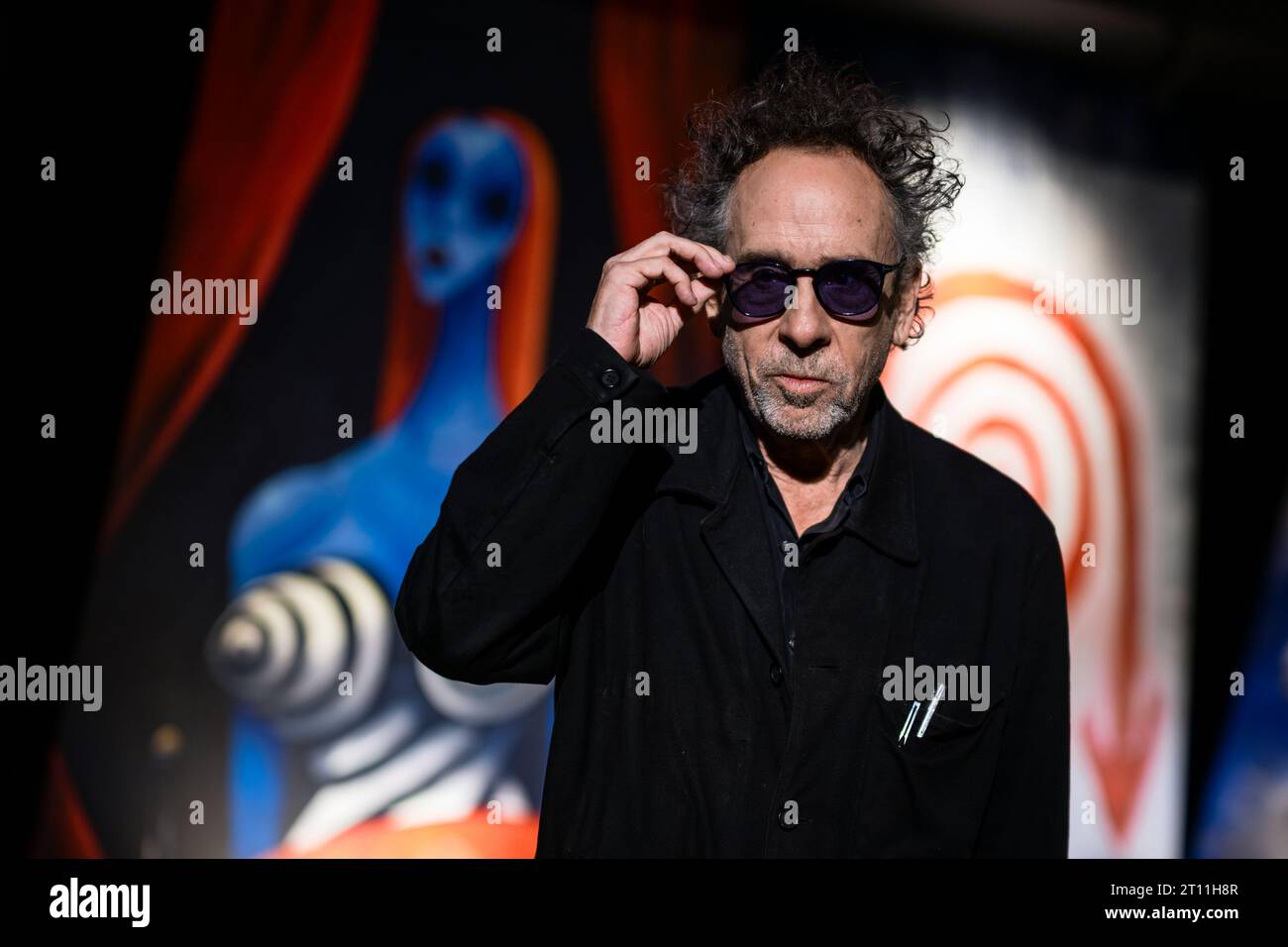 Turin, Italy. 10 October 2023. The American filmmaker Tim Burton ...