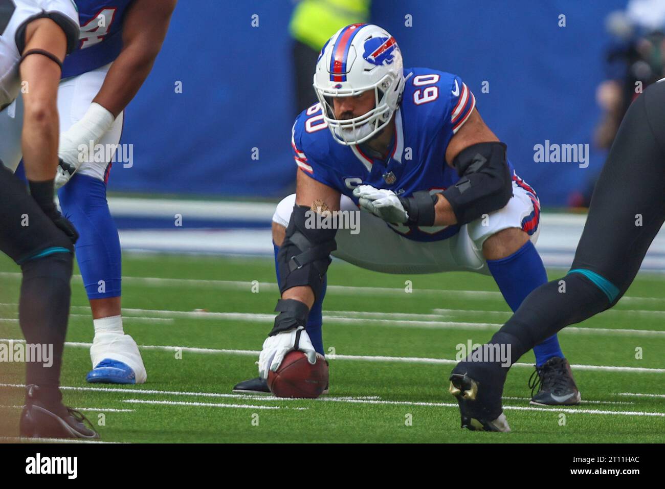 Buffalo Bills center Mitch Morse (60) in action during an NFL football ...