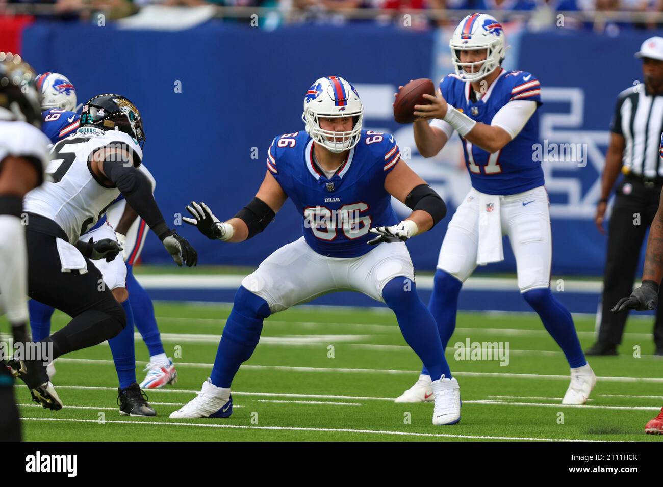 Buffalo Bills guard Connor McGovern (66) in action during an NFL ...