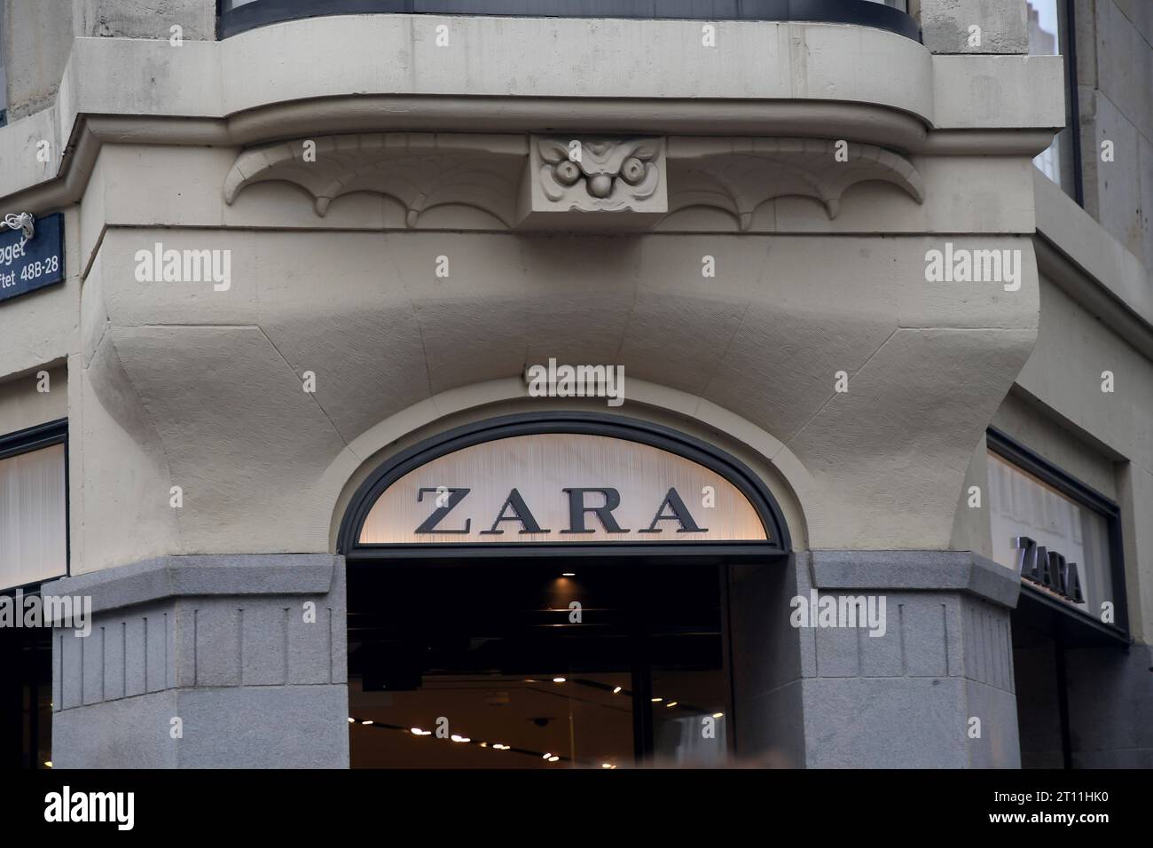 Copenhagen, Denmark /10 October. 2023/Spanish retail Zara store on ...