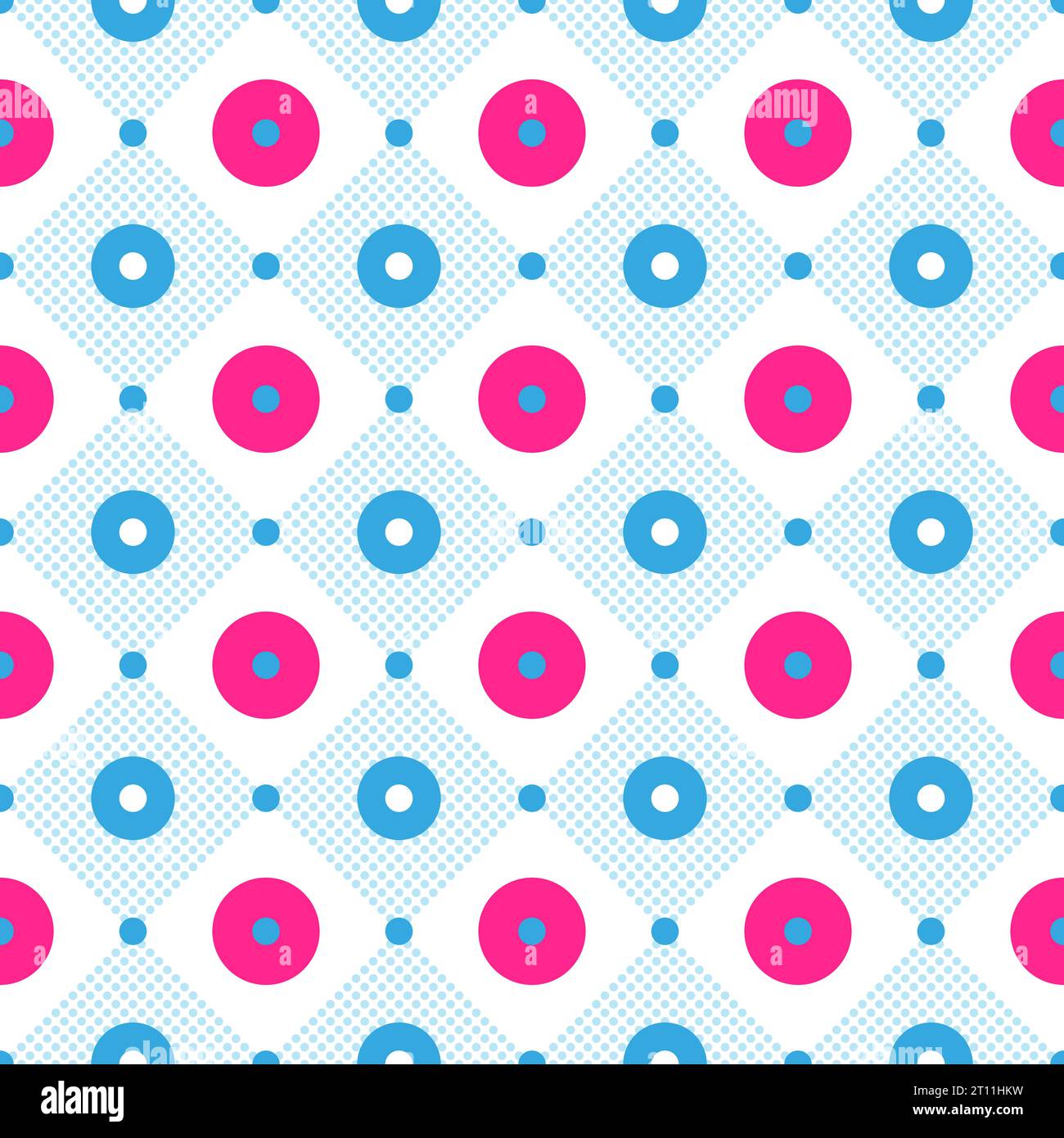 Circle seamless pattern. Circles of blue and crimson colors in a ...