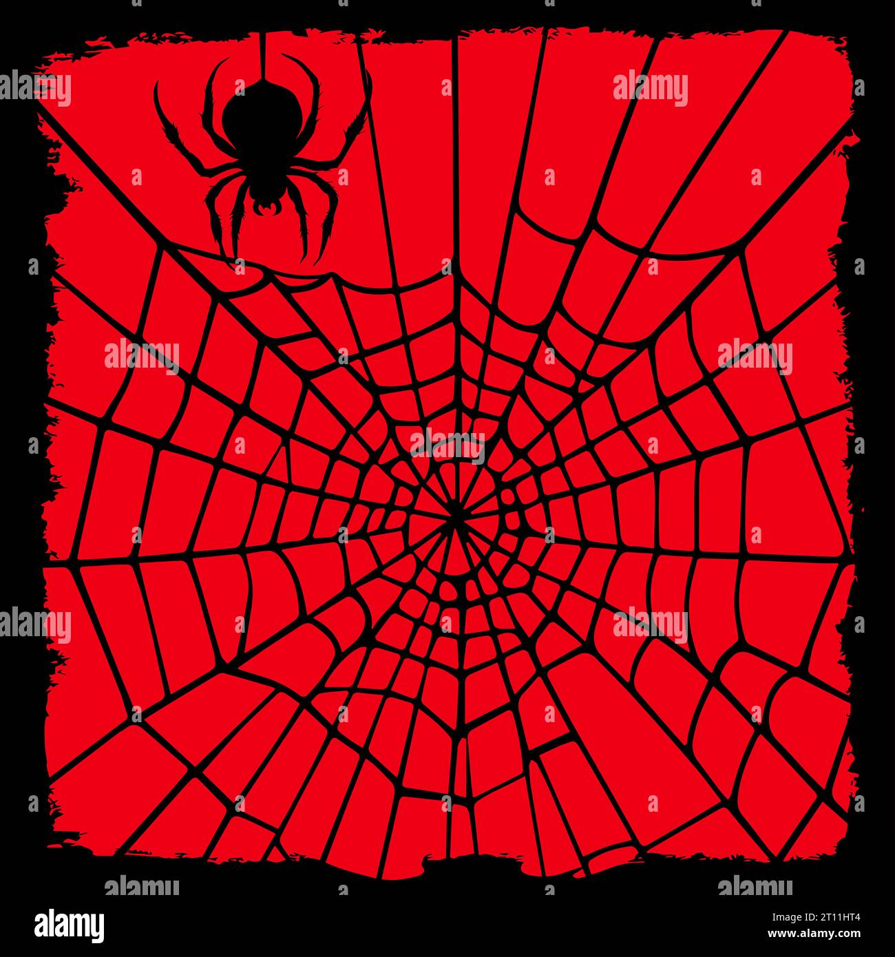 Spider in its web Stock Vector Images - Alamy