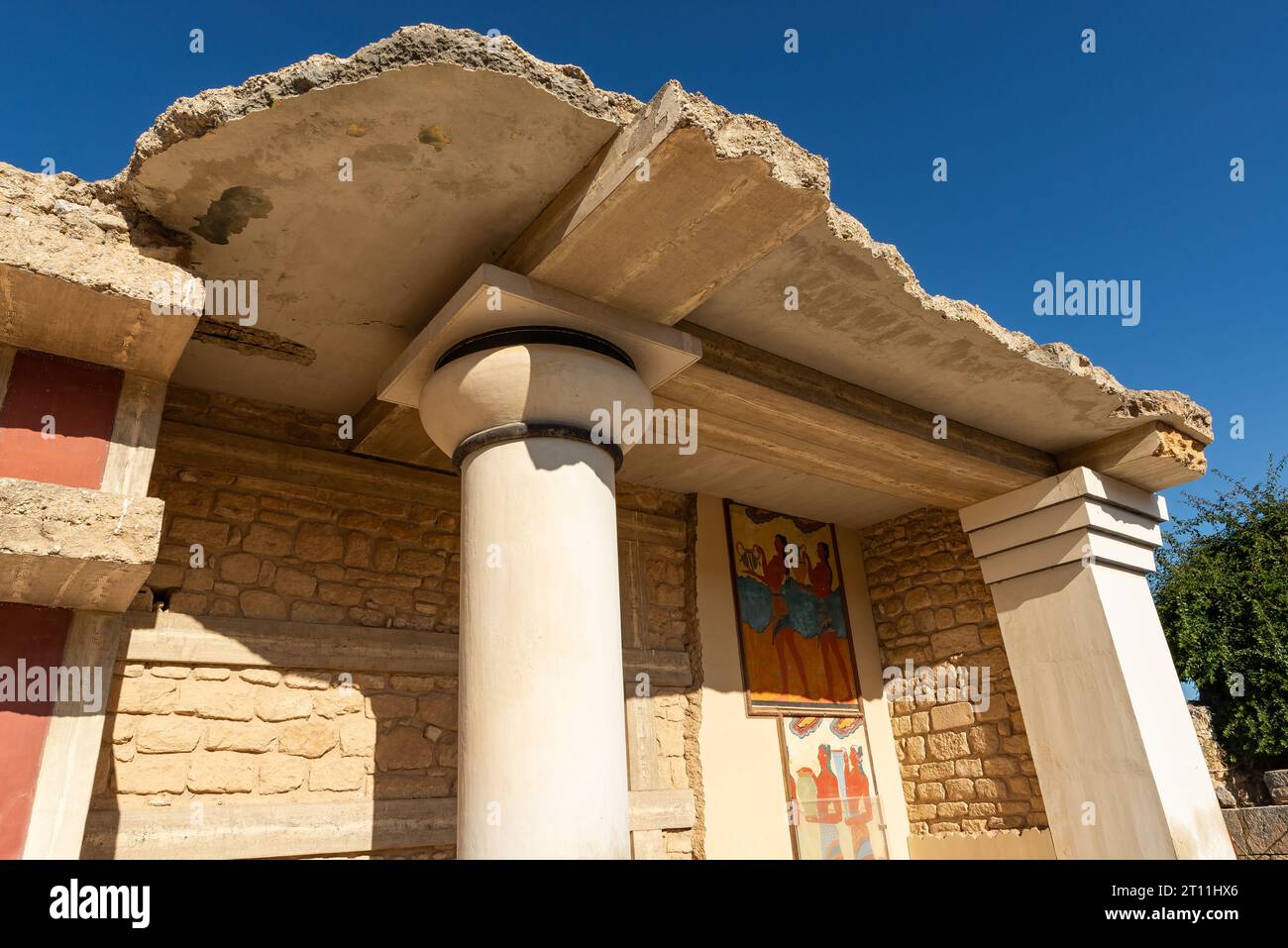 Knossos, Crete - Greece - September 21st, 2023: The South Propylaeum at ...