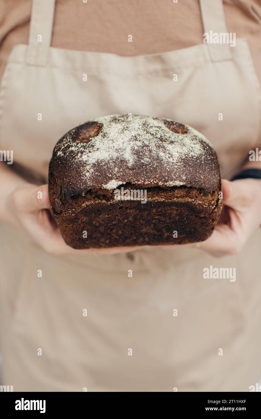 Female baker homemade bread hi-res stock photography and images - Alamy