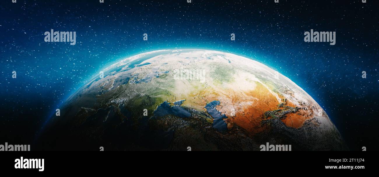 Planet Earth - Asia. Elements of this image furnished by NASA. 3d ...
