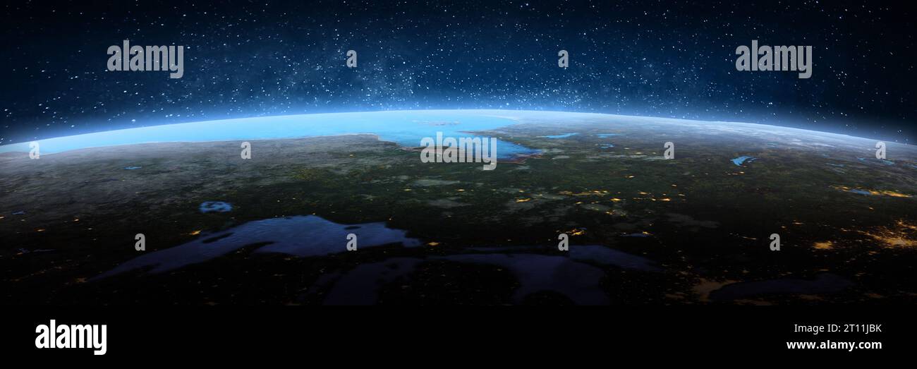 Canada, landscape frome space. Elements of this image furnished by NASA ...