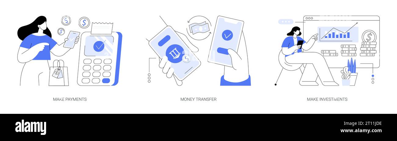 Banking app isolated cartoon vector illustrations se Stock Vector Image ...