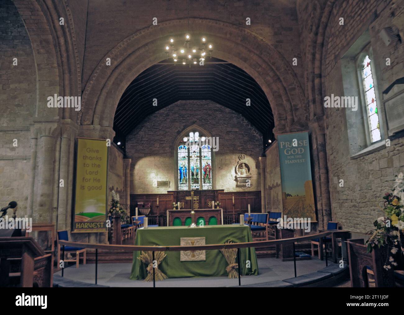 ENGLAND COASTAL PATH, INTERIOR ST. MARY'S CHURCH. PORTCHESTER ...