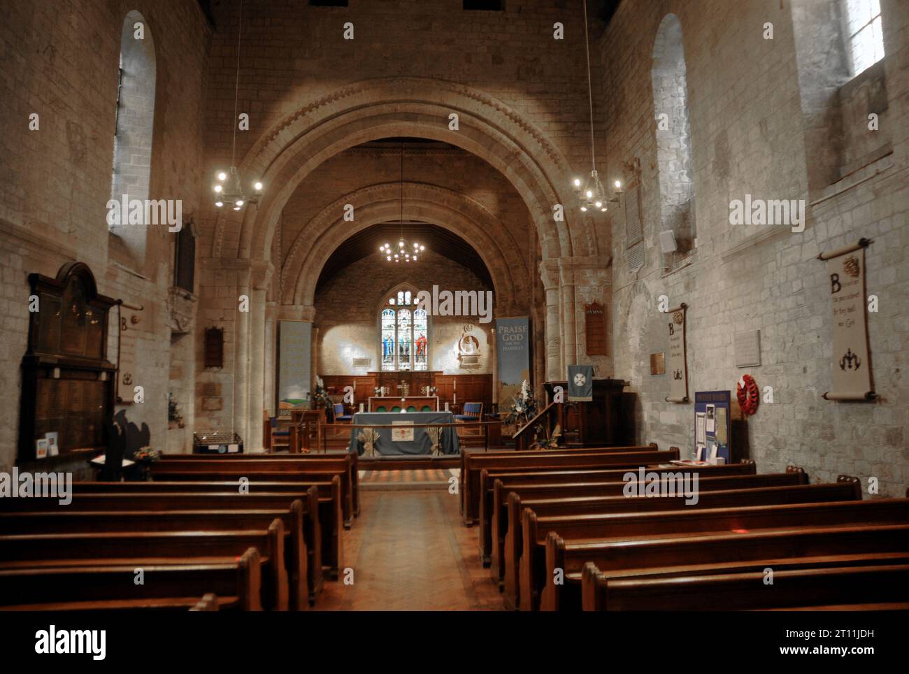 ENGLAND COASTAL PATH, INTERIOR ST. MARY'S CHURCH. PORTCHESTER ...