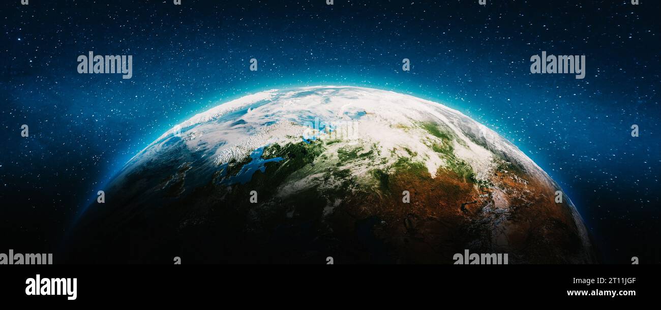 Planet Earth clouds and continents. Elements of this image furnished by ...