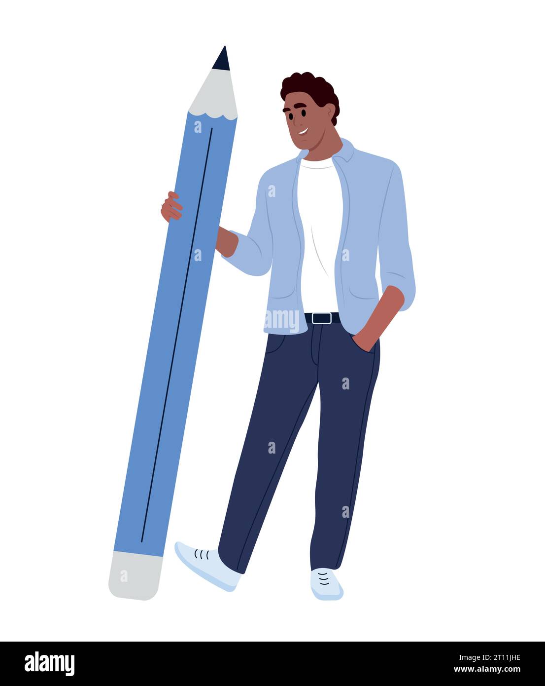 Man taking notes on Stock Vector Images - Alamy