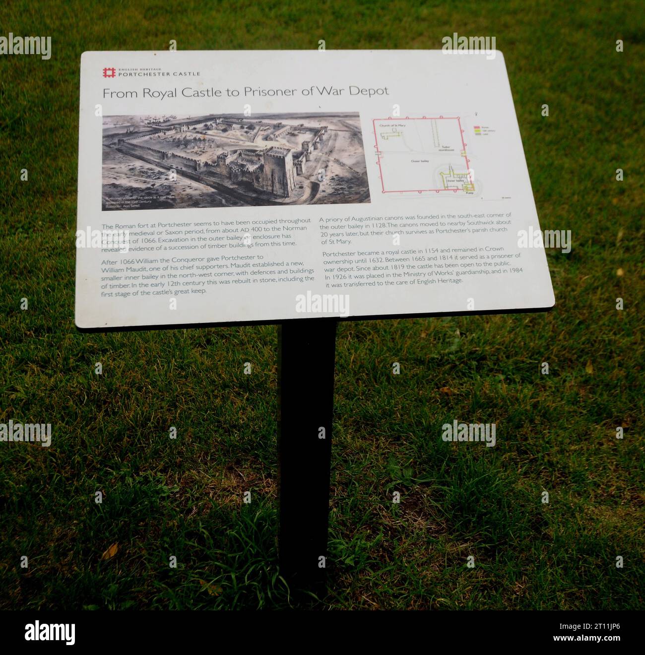 ENGLAND COASTAL PATH, PORTCHESTER, PORTCHESTER CASTLE, PORTCHESTER ...