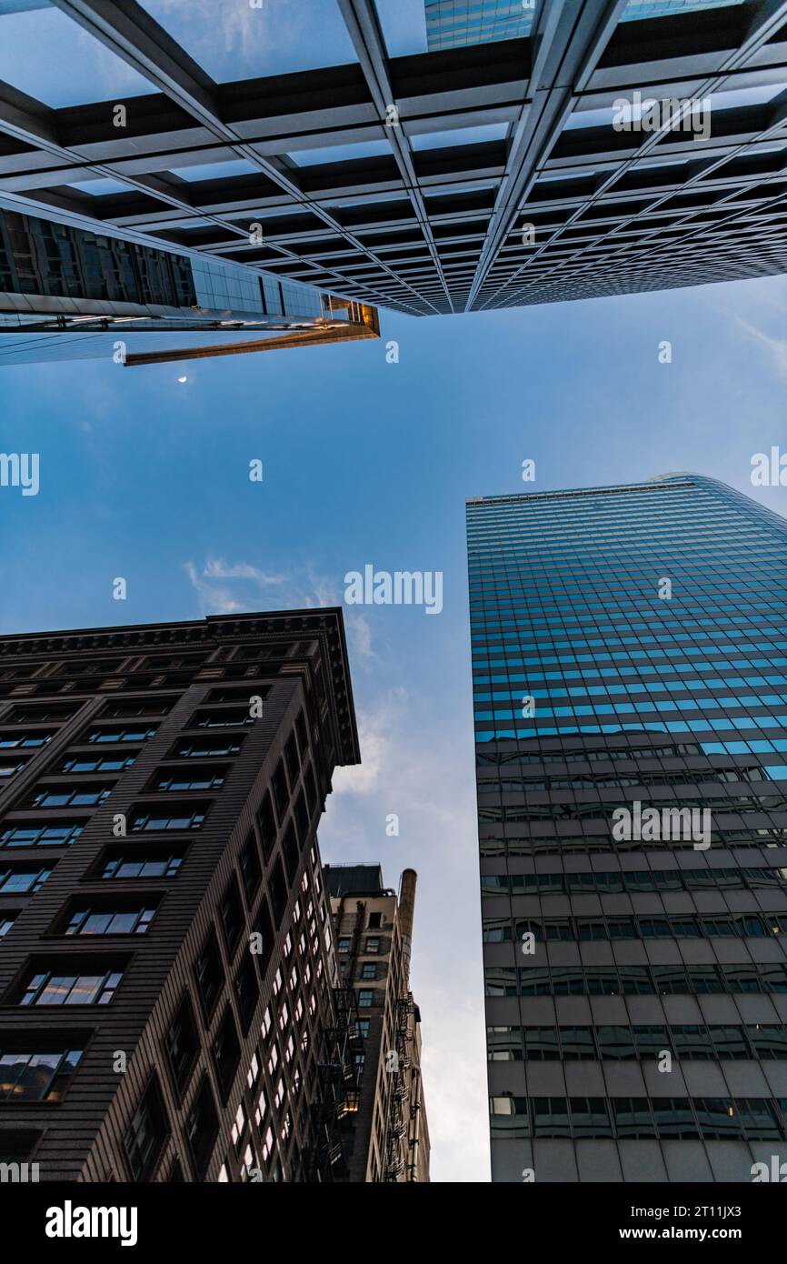 skyscraper with glassy facade. modern city building. skyscraper in ...