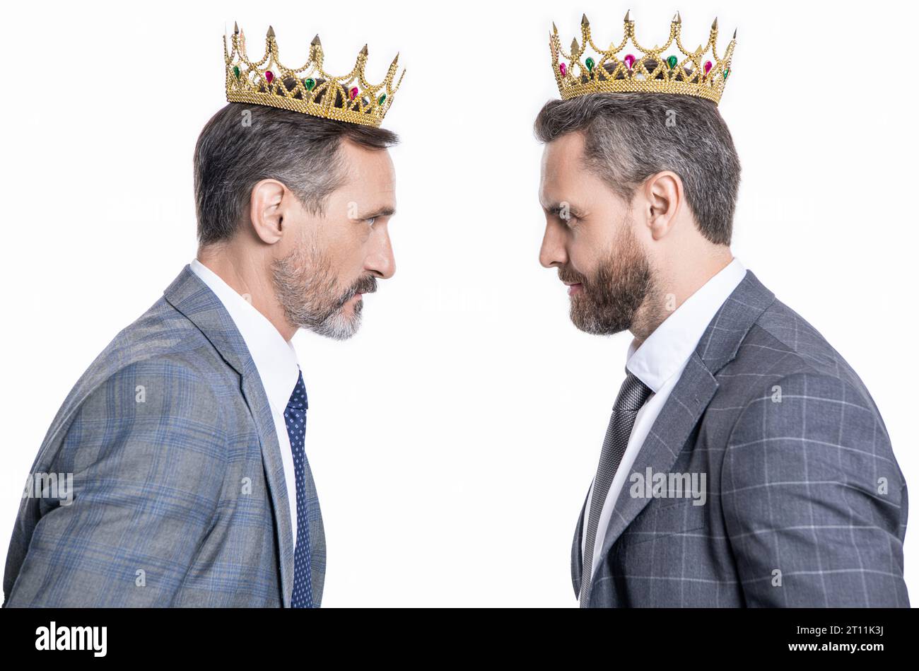 conflict between boss and leader. rivalry leadership. business conflict ...