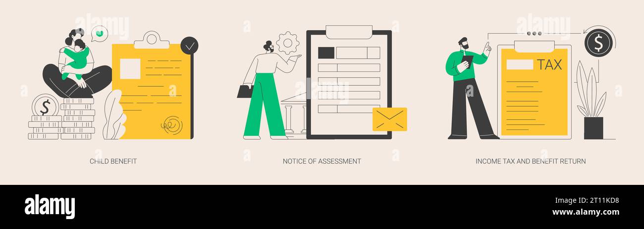 Income year abstract concept vector illustrations Stock Vector Image ...