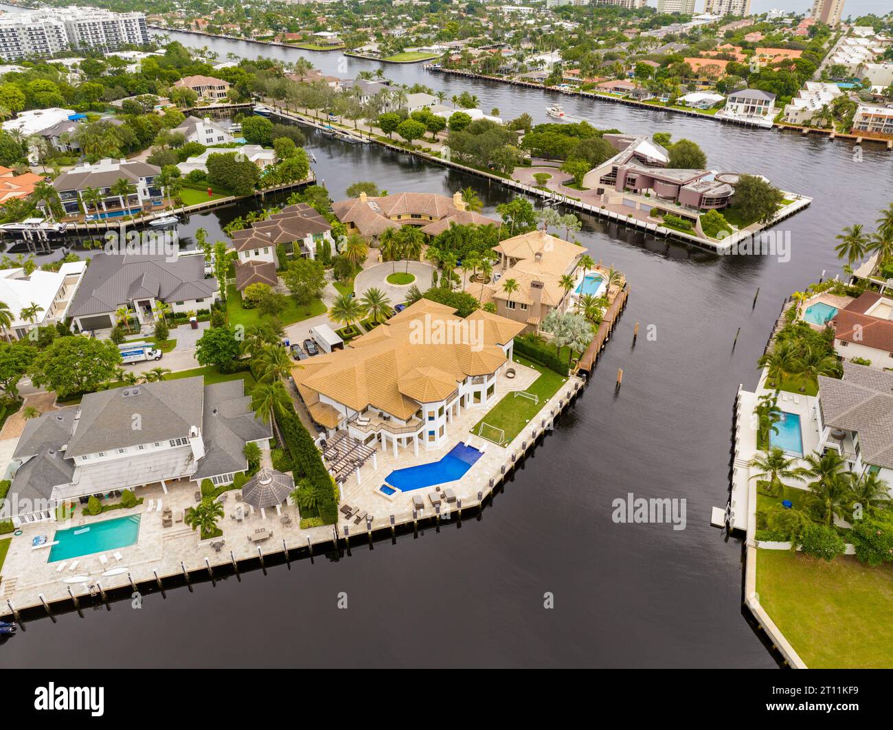Fort Lauderdale, FL, USA - October 9, 2023: Aerial photo of Argentine ...