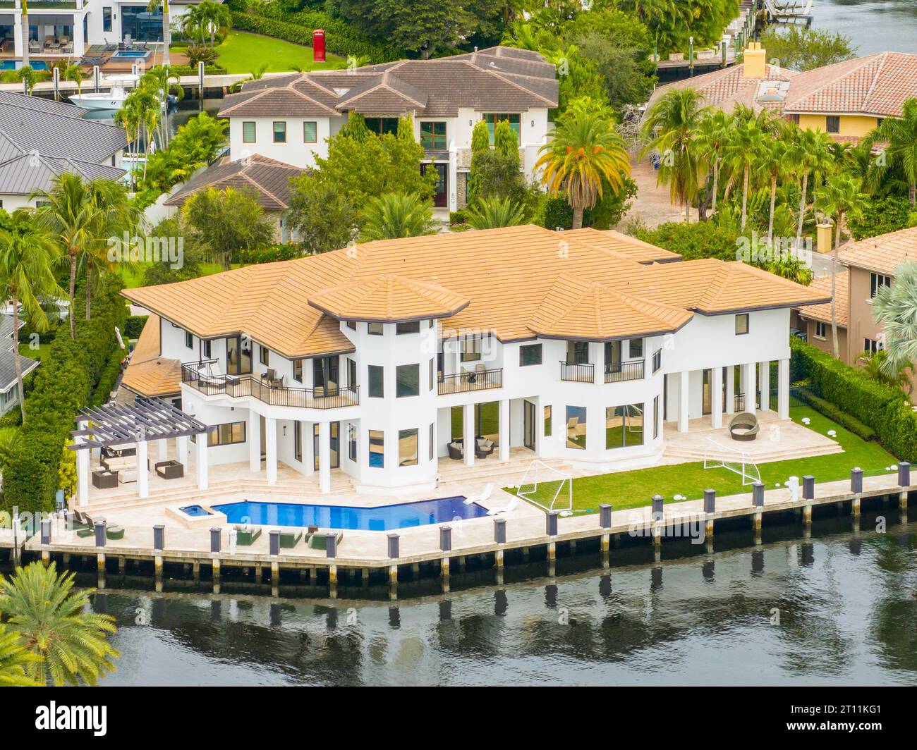 Fort Lauderdale, FL, USA - October 9, 2023: Aerial photo of Argentine ...