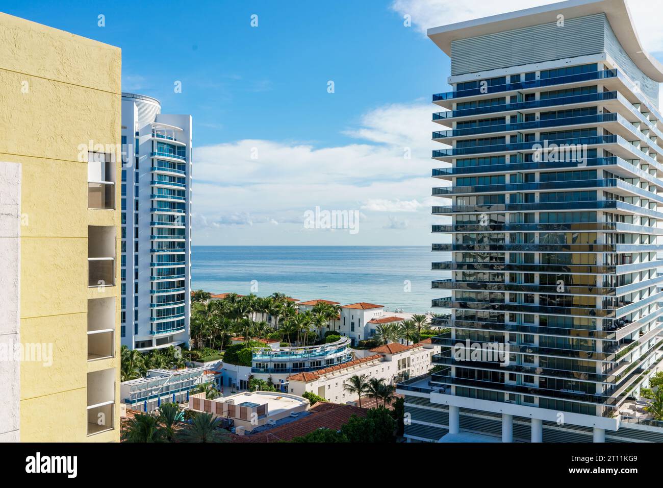 Miami Beach, FL, USA - October 6, 20223: Aerial view of The Bath Club ...