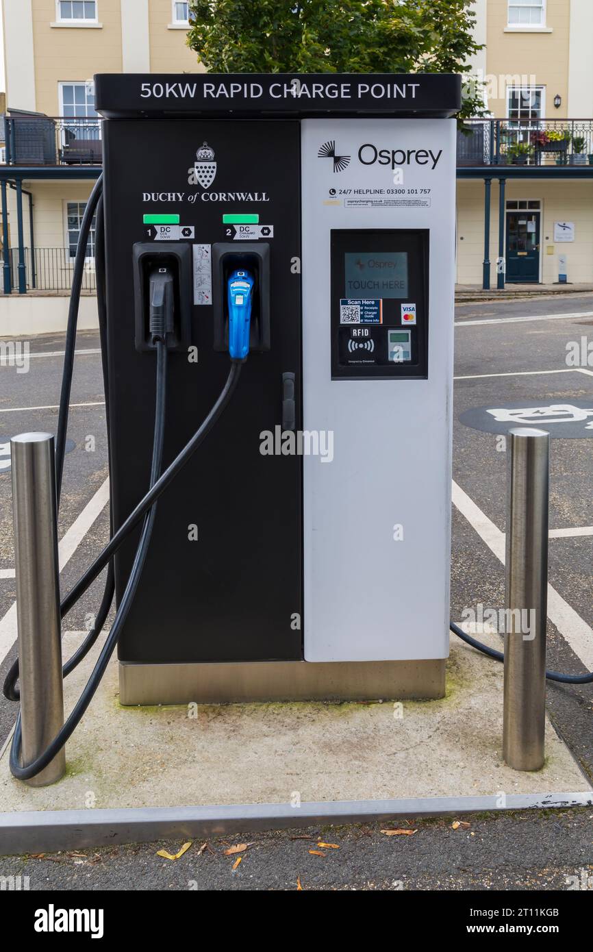 Osprey electric vehicle rapid charge point at Poundbury, Dorchester ...