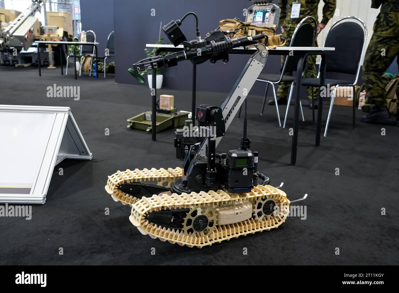 Autonomous tracked robot for exploring hazardous areas displayed at ...