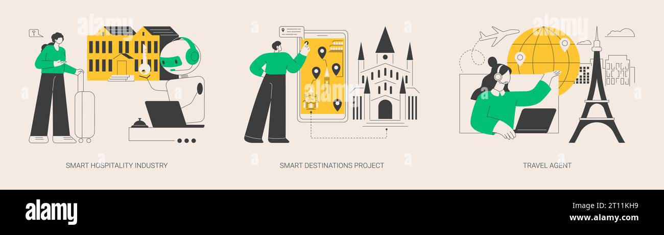 Modern travelling abstract concept vector illustrations Stock Vector ...