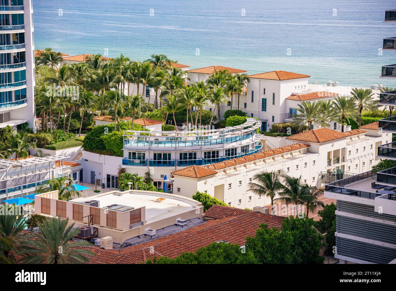 Miami Beach, FL, USA - October 6, 20223: Aerial view of The Bath Club ...