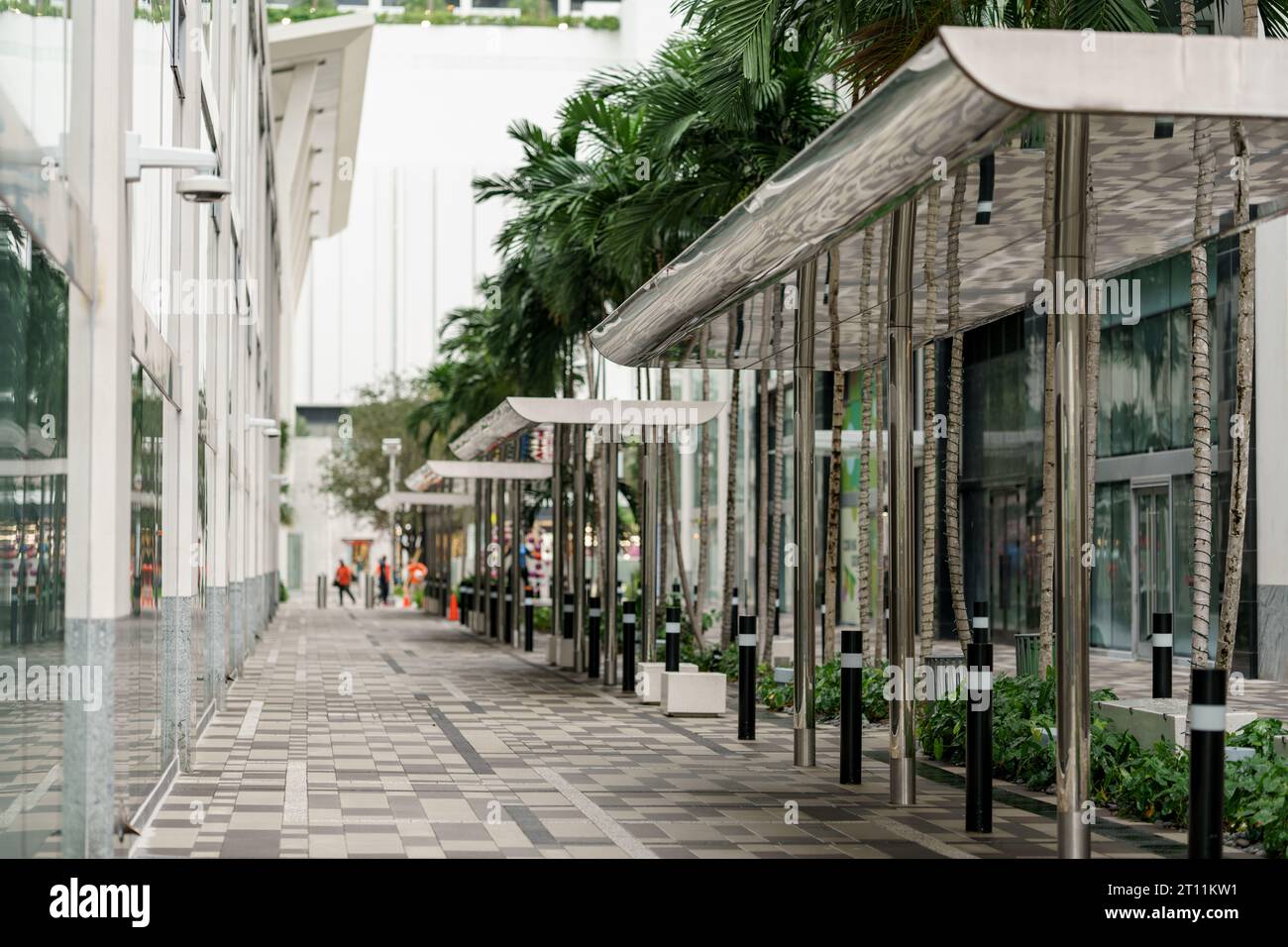 Stock photo scenic walkway through a Miami city scene Stock Photo - Alamy